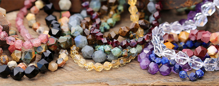 Star Cut Round Gemstones - Lima Beads