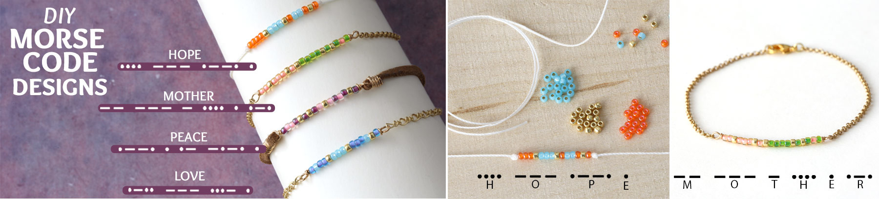 Morse Code Designs - Lima Beads