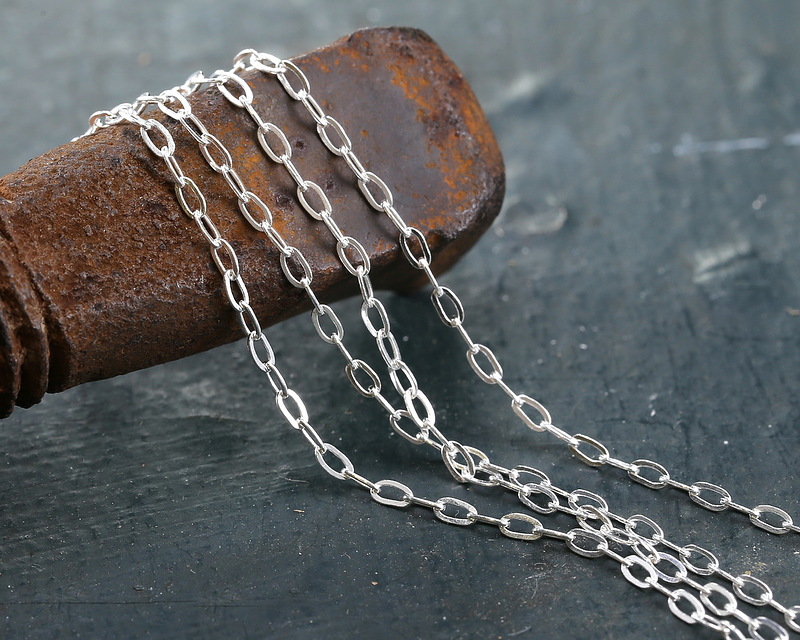 Sterling Silver Small Flat Cable Chain