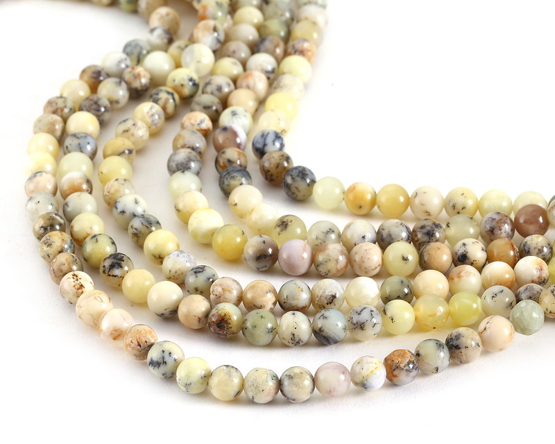 Yellow African Opal Round 6.5mm - Lima Beads