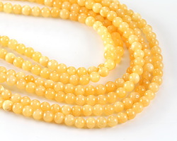 Yellow Calcite Round 6mm