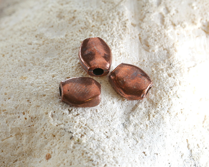 Mykonos Antique Copper (plated) Pinch Bead 10x8mm