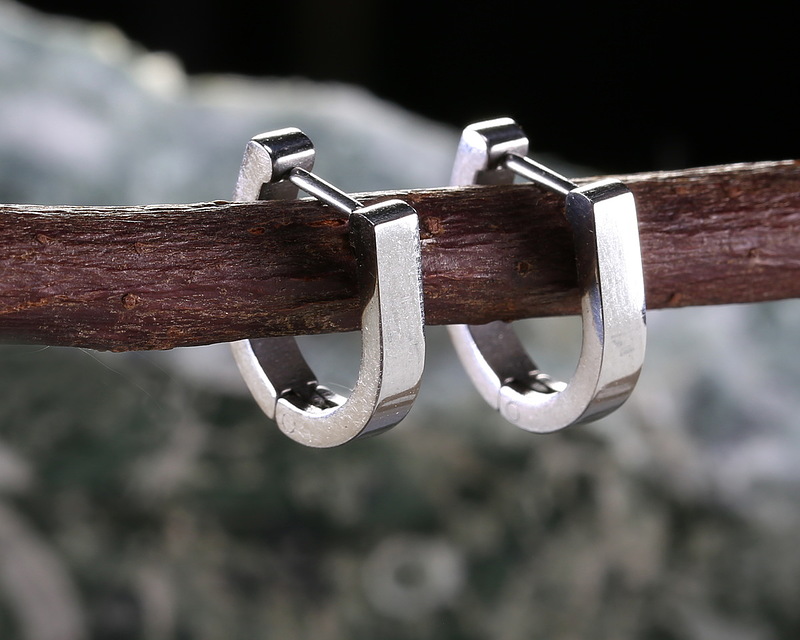 Stainless Steel Horseshoe Hinged Hoops 15mm