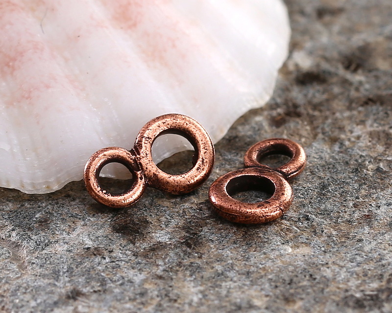 Nunn Design Antique Copper (plated) Whimsy Eye Clasp 10.3x6mm