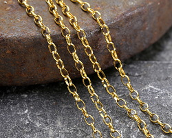 18K Gold (plated) Stainless Steel Small Cable Chain