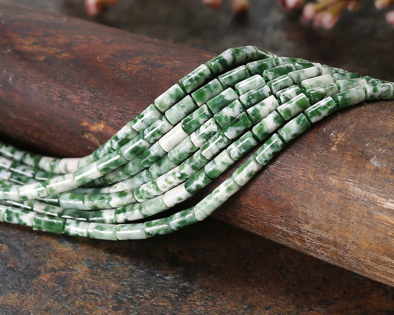 Tree Agate Tube 4x2mm