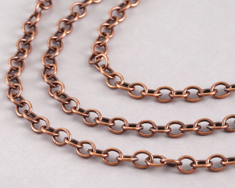Antique Copper (plated) Oval Cable Chain