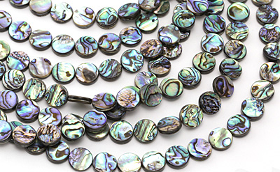 Abalone Puff Coin 12mm - Lima Beads