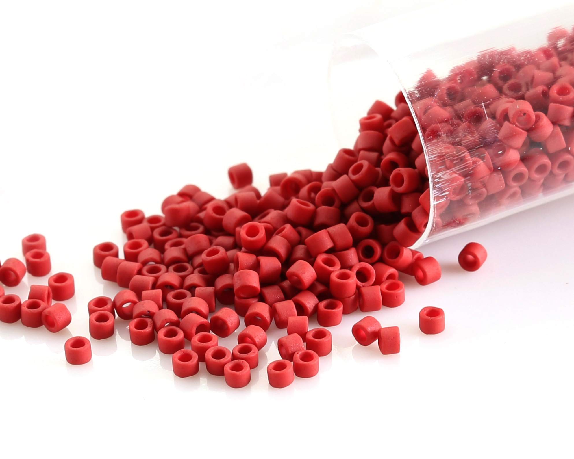 Miyuki Delica Matte Metallic Brick Red (DB0378) 11/0 Seed Bead