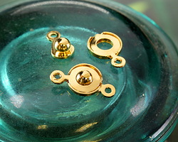 Gold (plated) Snap Clasp 14x7mm