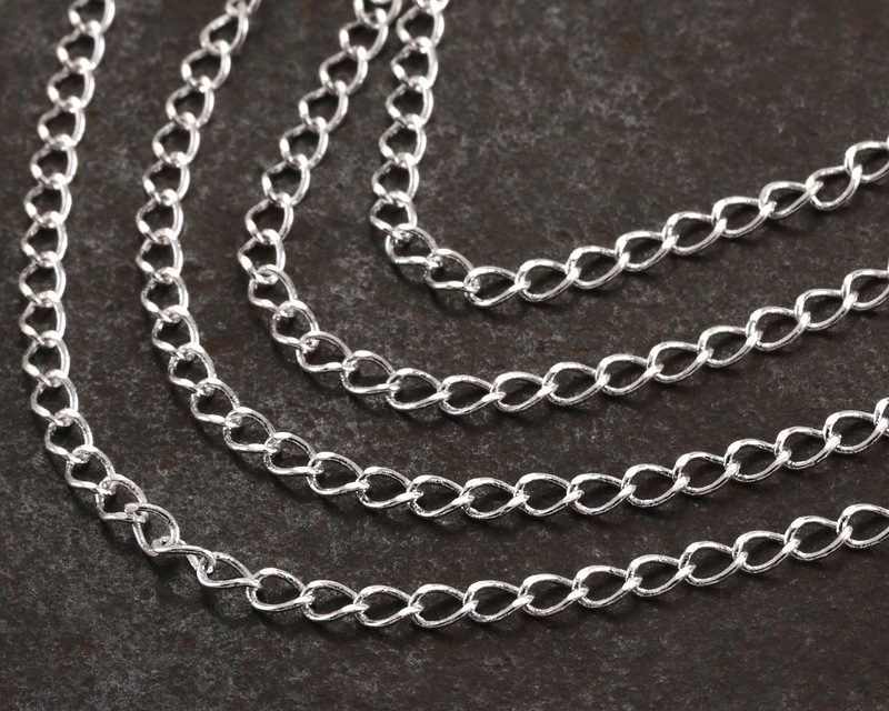 Silver (plated) Curb Chain
