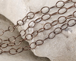 Vintaj Natural Brass Small Fine Oval Chain