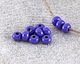 Purple Enamel Rondelle 4x5mm - Lima Beads