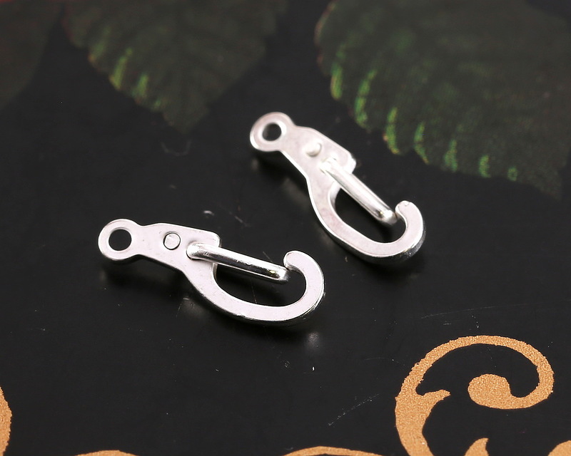 Vintaj Sterling Silver (plated) Self Closing Clasp 14x5mm