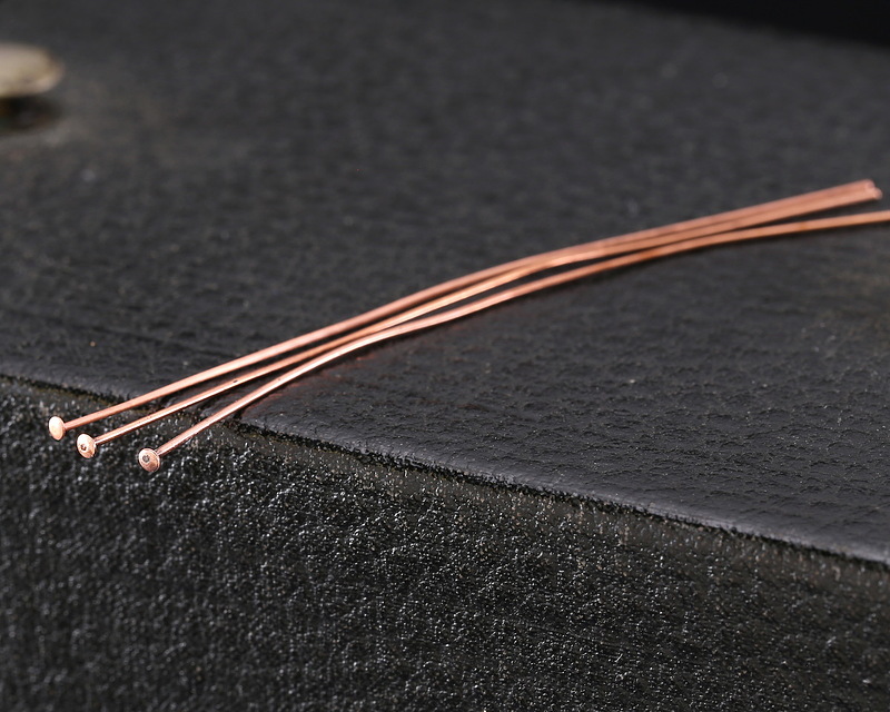 Antique Copper (plated) Head Pin 3", 24 gauge