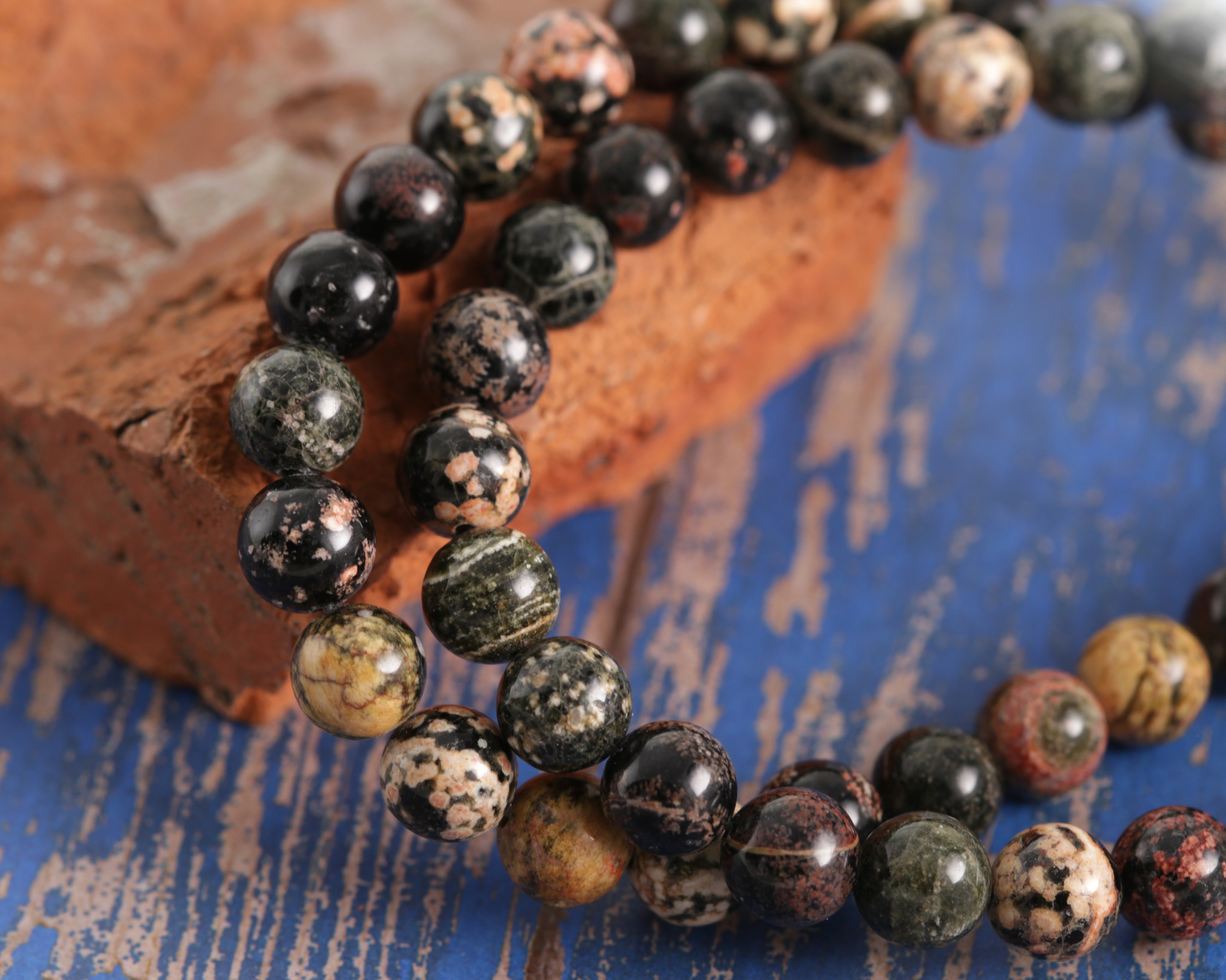 Mexican Red Snowflake Jasper Round 8mm
