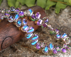 Clear Crystal AB Teardrop 6x9mm