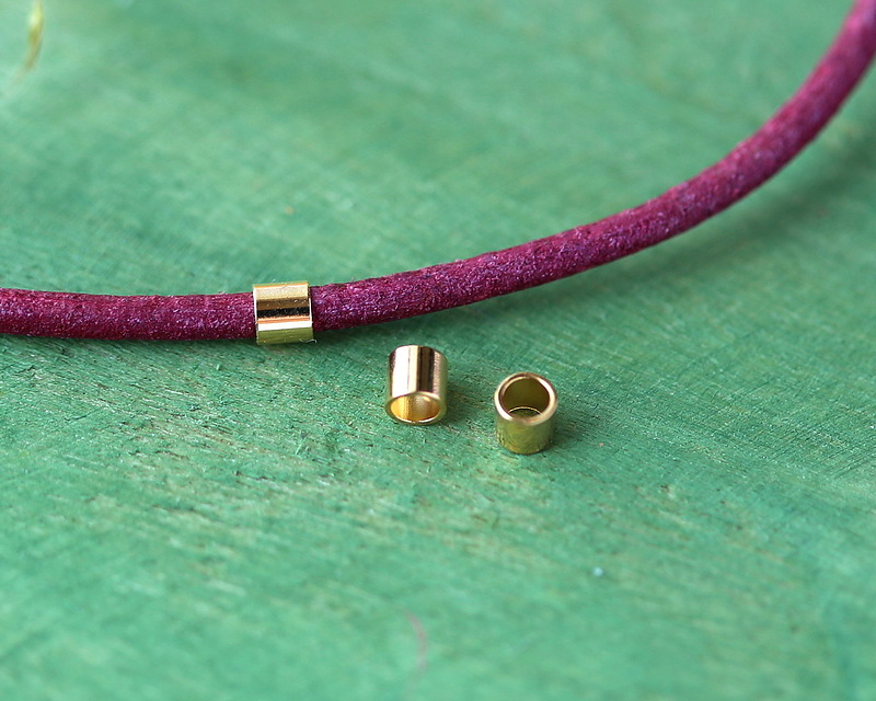 Gold (plated) Crimp Tube 3x3mm