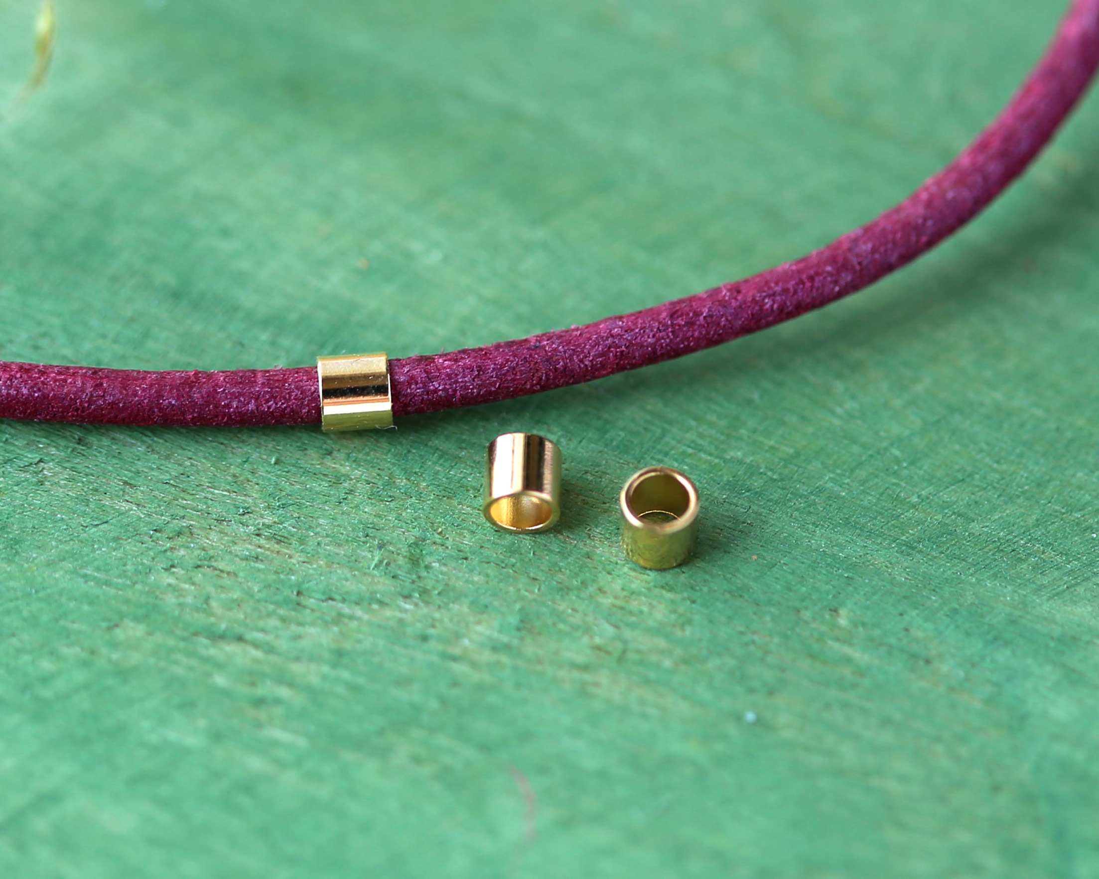 Gold (plated) Crimp Tube 3x3mm