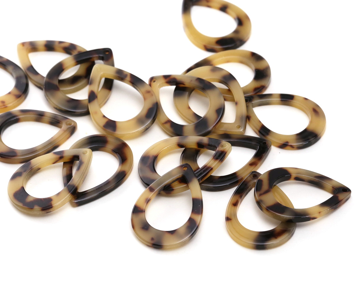 Zola Elements Light Tortoise Shell Acetate Open Drop Focal 22x31mm