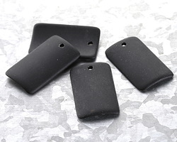 Jet Beach-Style Glass Bottle Curve Rectangle 19x33mm