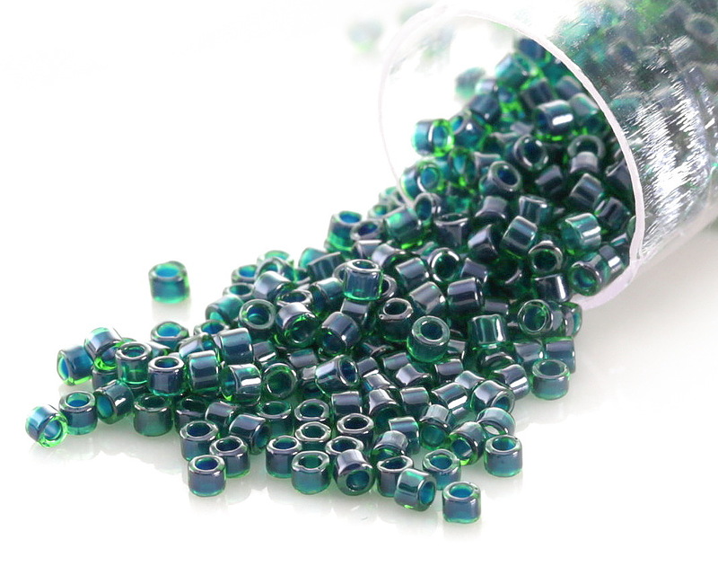 Miyuki Delica Lined Emerald Luster (DB0275) 11/0 Seed Bead