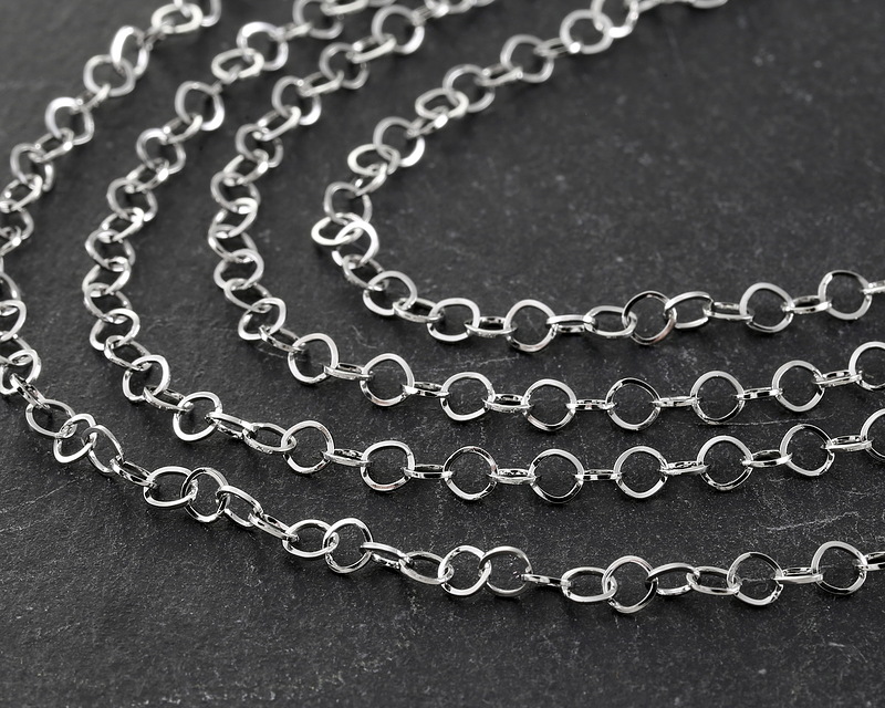 Stainless Steel Medium Circle Cable Chain, 25ft Spool