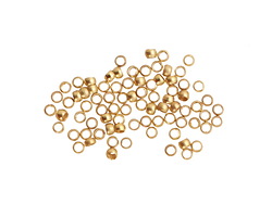 Satin Hamilton Gold (plated) Round Crimp Bead 2mm - Lima Beads