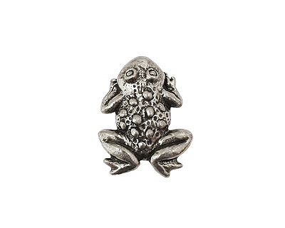 Green Girl Pewter Frog Button 15x19mm