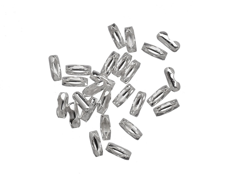 Silver (plated) Ball Chain Clasp 1.5mm