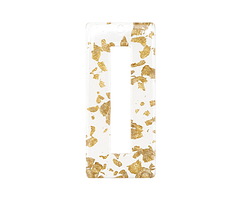 Zola Elements Gold Foil Acetate Rectangle Donut 22x49mm