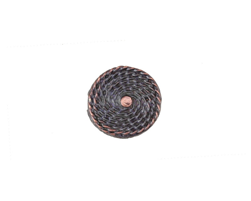 Mykonos Antique Copper (plated) Coiled Rope Coin 15mm