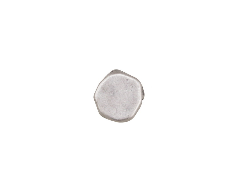 Antique Silver (plated) Organic Coin 9mm