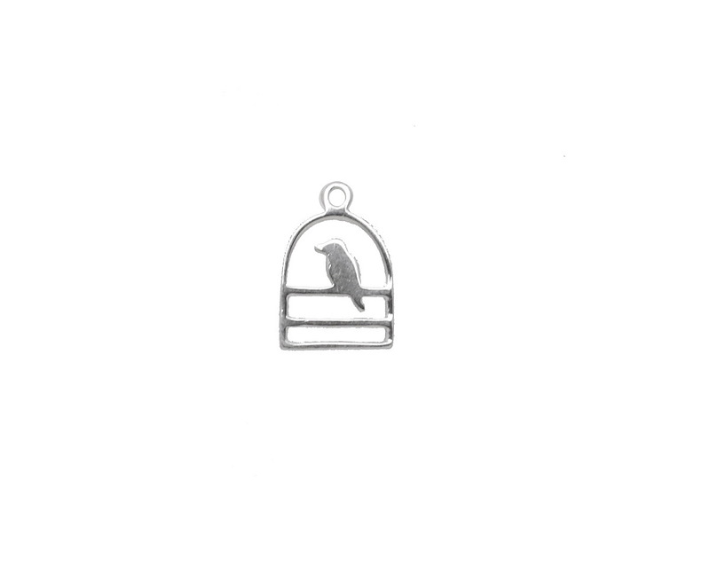 Amoracast Sterling Silver Song Bird Charm 8x10mm