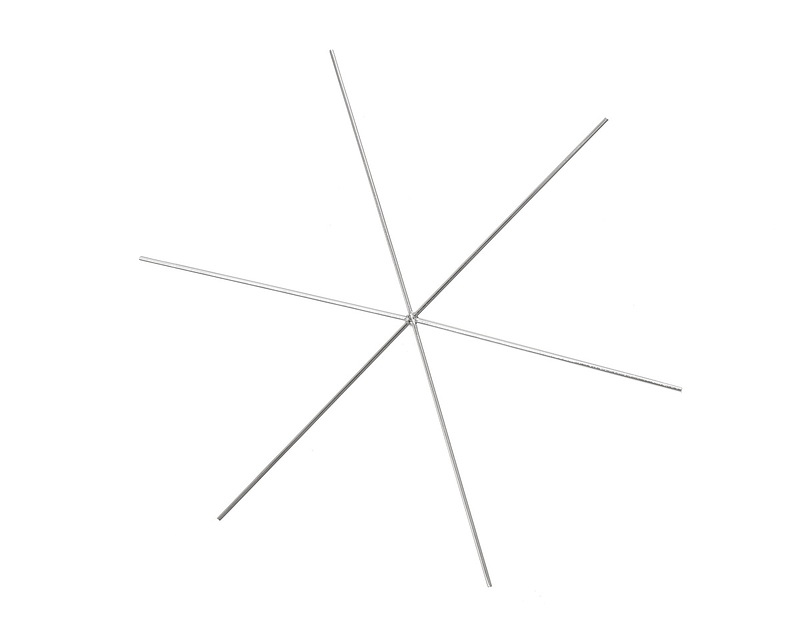 Silver (plated) Snowflake Wire Frame 3.75 inches