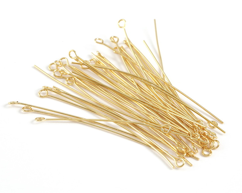 Gold (plated) Eye Pin 2", 22 gauge