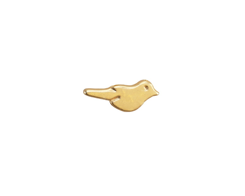 Satin Hamilton Gold (plated) Bird Bead 16x6mm