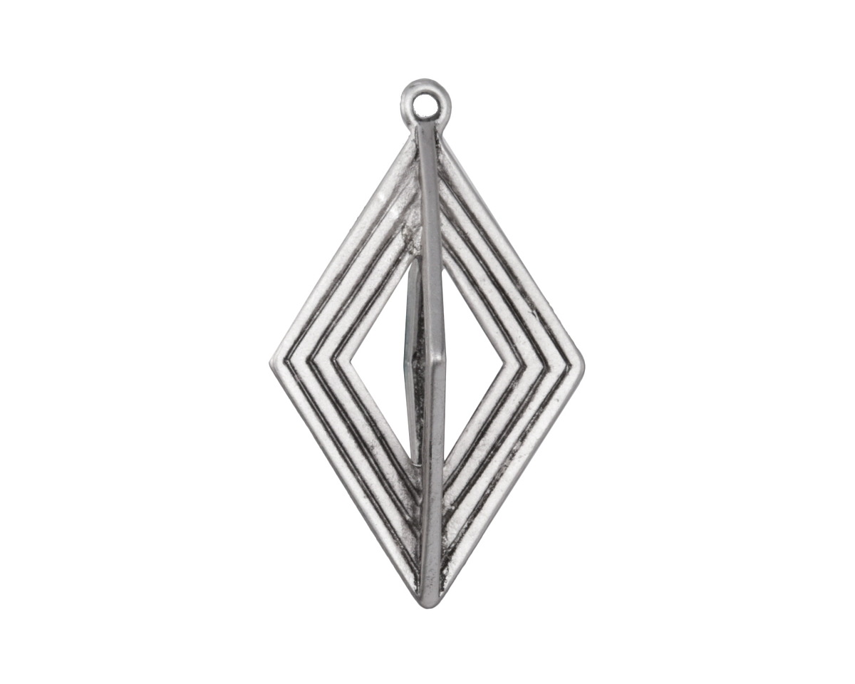 Zola Elements Antique Silver (plated) Open Diamond Focal 20x35mm - Lima ...