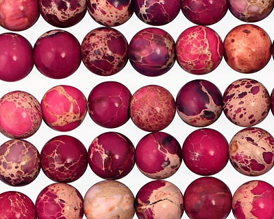 Ruby Impression Jasper Round 8mm