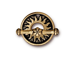 TierraCast Antique Gold (plated) Del Sol Toggle Clasp 19mm