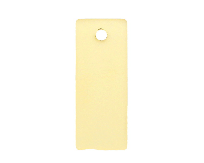 Desert Gold Beach-Style Glass Bottle Curve Rectangle 14x35mm
