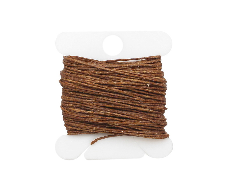 Walnut Brown Irish Waxed Linen 3 ply