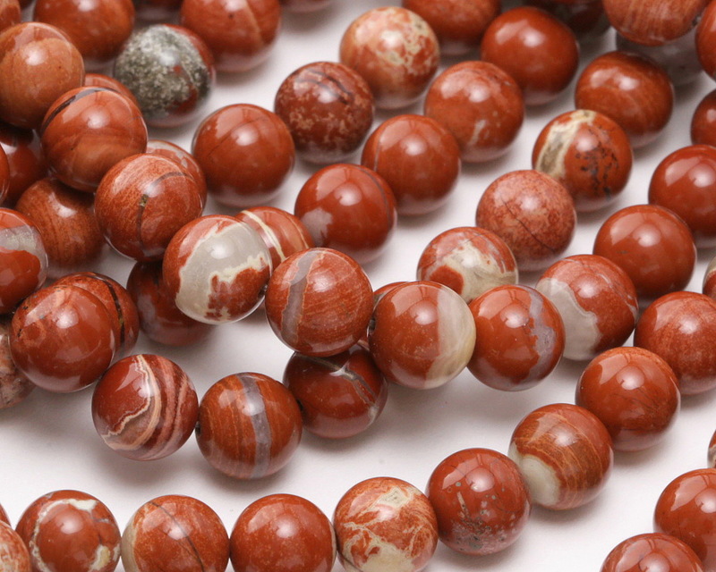 Red Bend Jasper Round 8mm