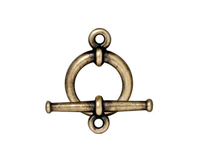 TierraCast Antique Brass (plated) Large Tapered Toggle Clasp 20mm, 25mm ...